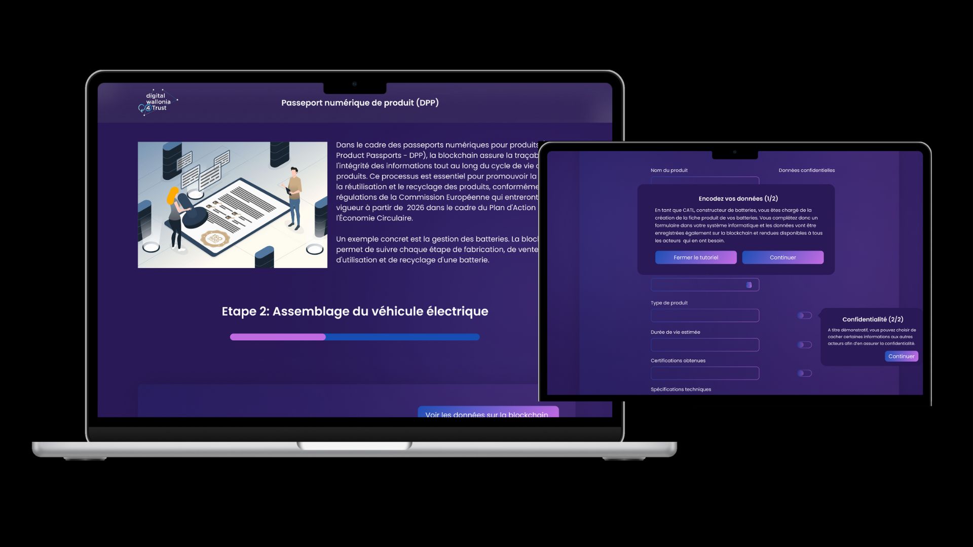 Digital Product Passport (DPP) Blockchain Demonstrator - BE Blockchain